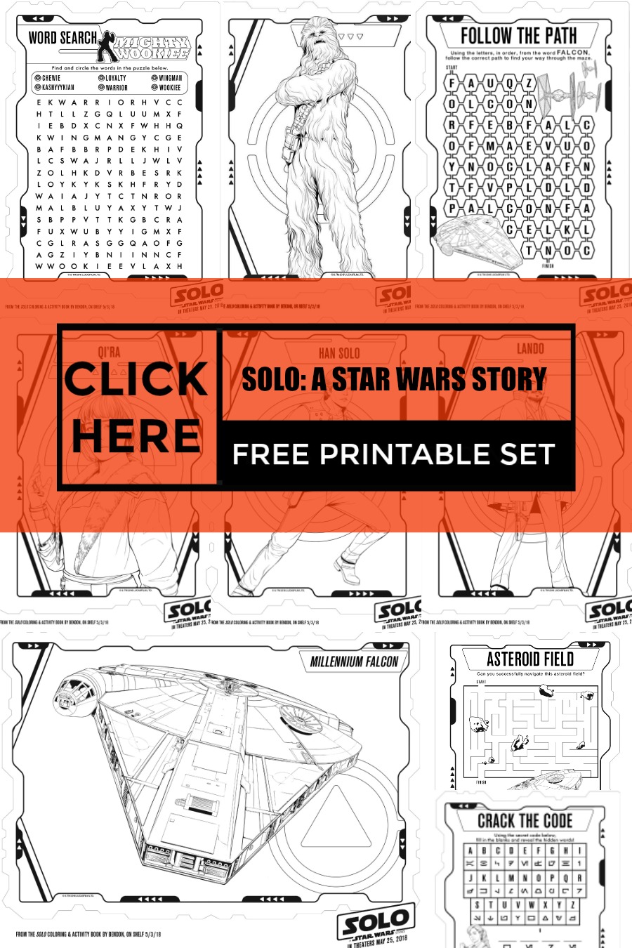 SOLO: A STAR WARS STORY FREE Printable Color & Activity Pages!