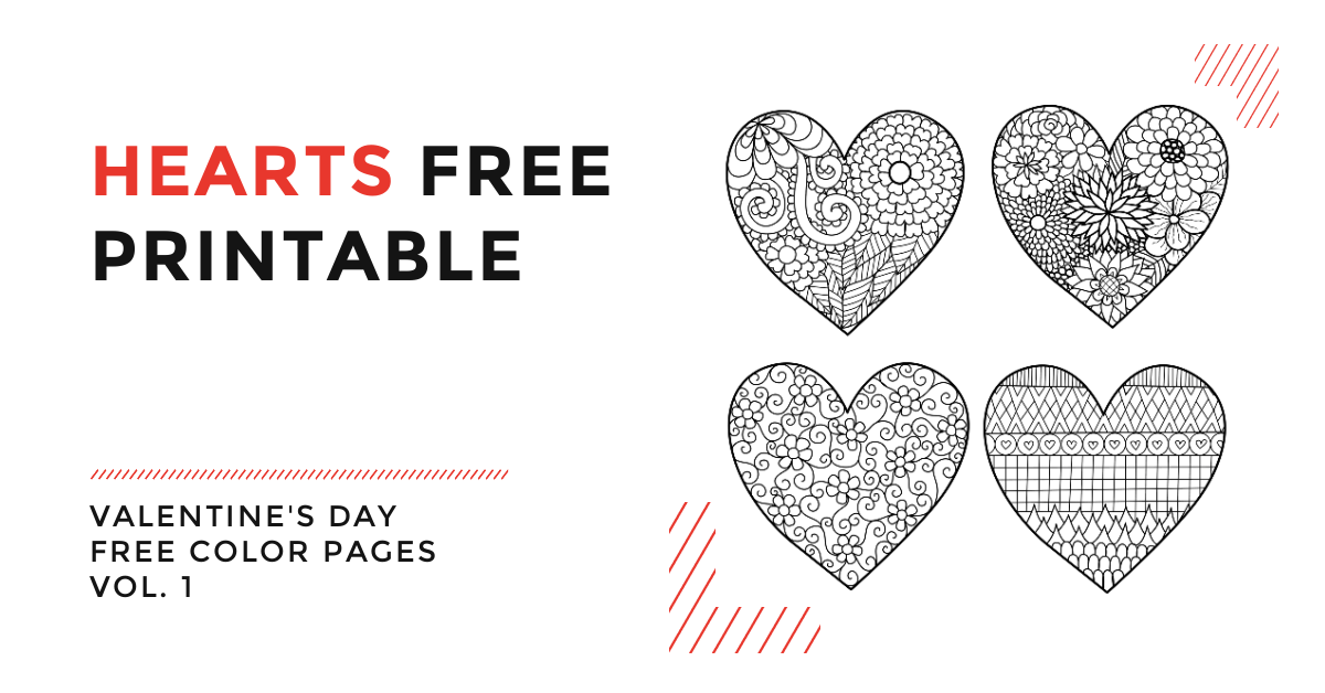 FREE PRINTABLE: Valentine's Day Heart Coloring Pages, Volume 1 - Mommy ...