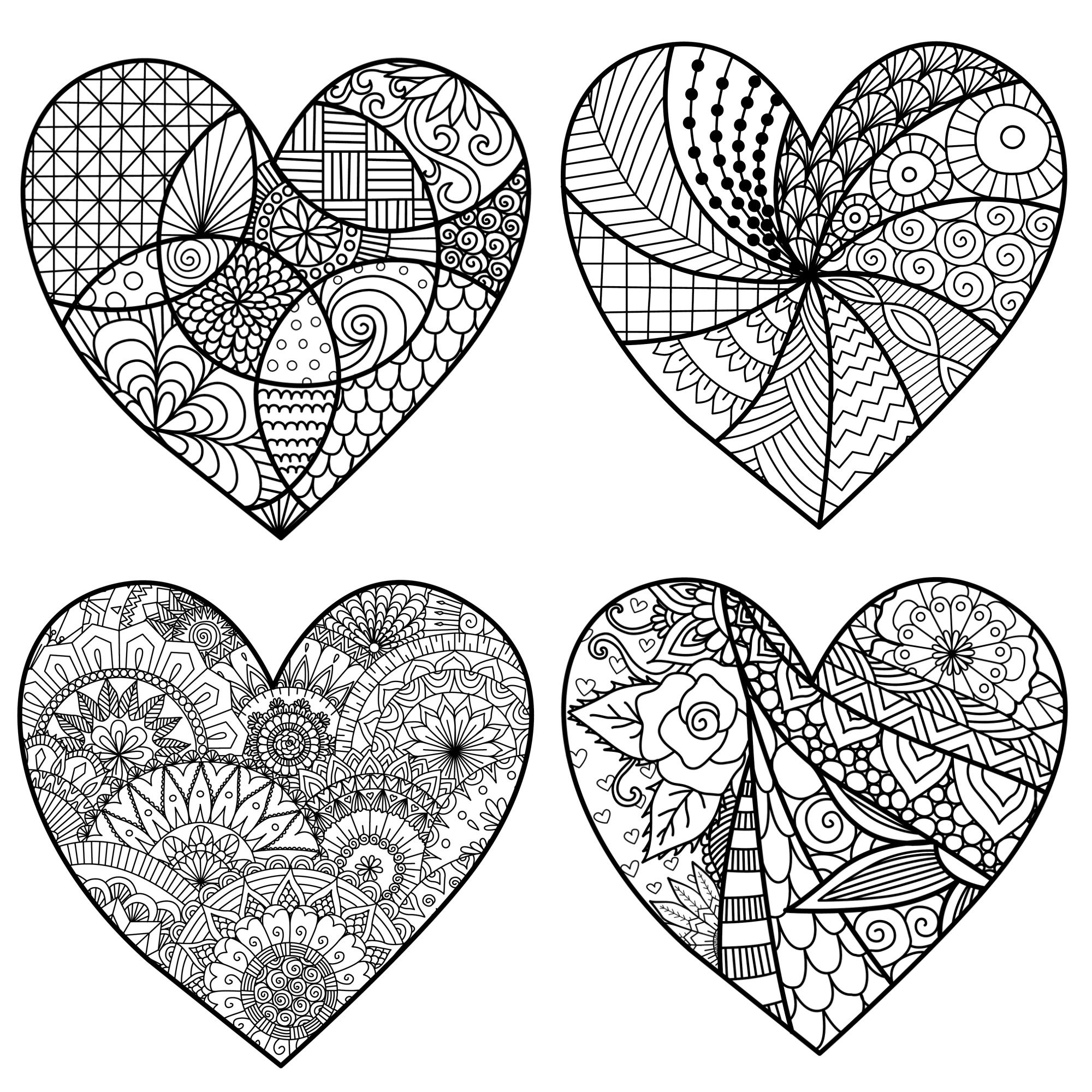 FREE PRINTABLE: Valentine's Day Heart Coloring Pages, Volume 2 - Mommy ...
