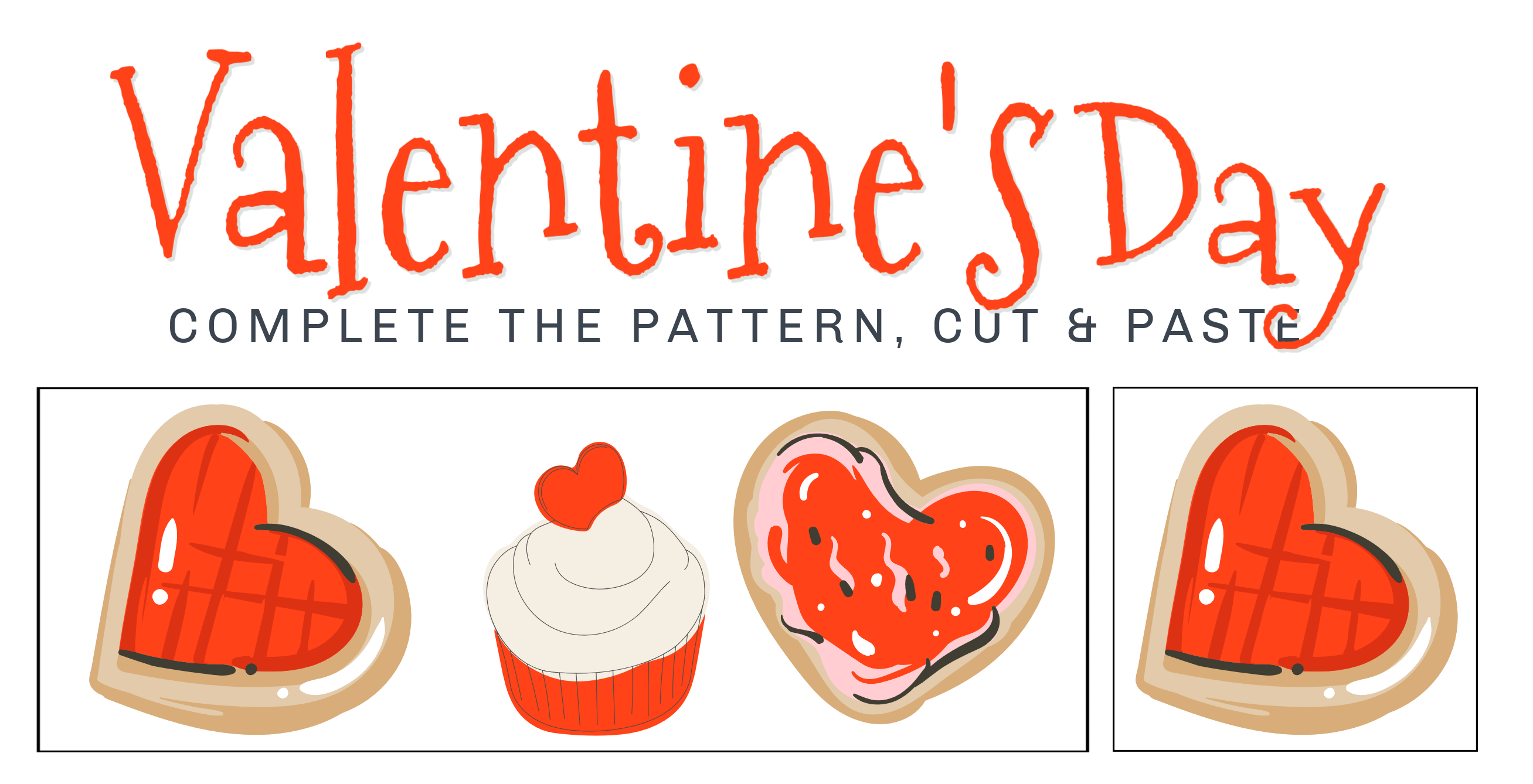 FREE PRINTABLE: Valentine's Day Cut & Paste Worksheet - Mommy's Playbook