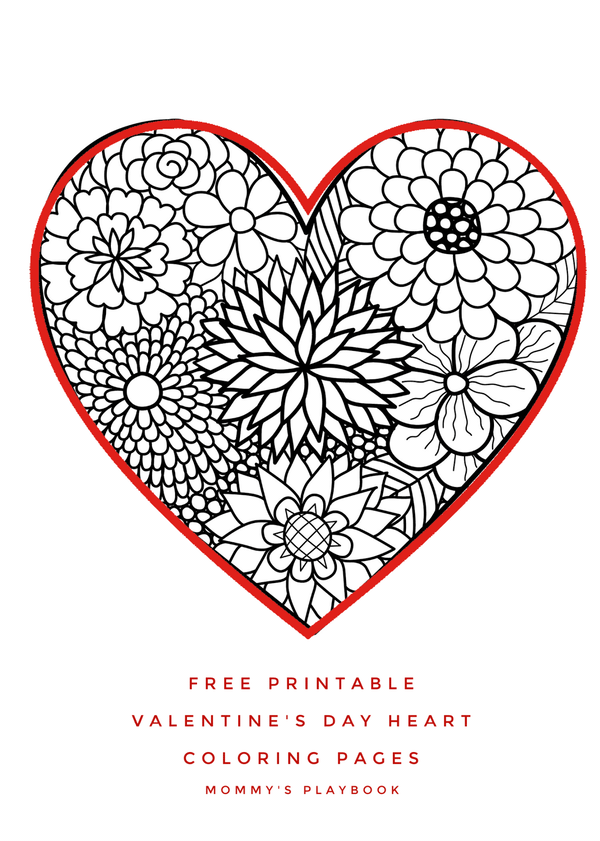 FREE PRINTABLE: Valentine's Day Heart Coloring Pages, Volume 1 - Mommy ...